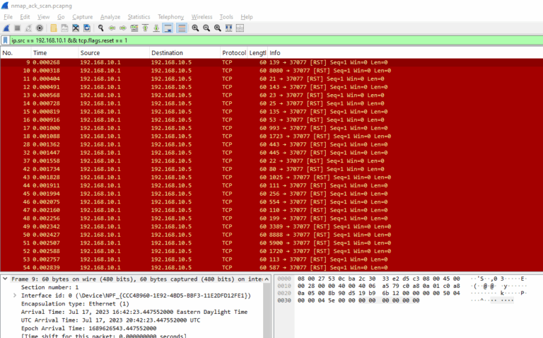 Identifying Nmap Scanning Techniques with Wireshark – The Cyber Fort