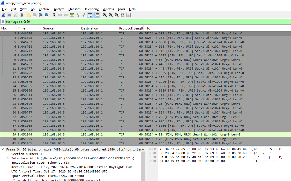 Identifying Nmap Scanning Techniques with Wireshark – The Cyber Fort